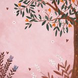 Lief geboortekaartje boom met blaadjes natuur | Kaartje2go