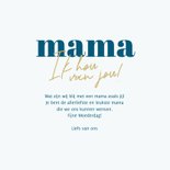 Moederdagkaart blauwe viooltjes ik hou van jou | Kaartje2go