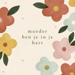 Moederdagkaart wensmoeder met bloemen | Kaartje2go