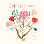 Verjaardagskaart boeket bloemen illustratie | Kaartje2go