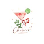 Verjaardagskaart cocktails cheers confetti | Kaartje2go