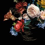 Verjaardagskaart prachtig boeket bloemen goud | Kaartje2go