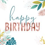 Verjaardagskaart rose gold - Verjaardagskaarten | Kaartje2go