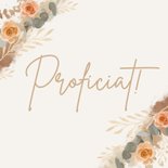 Verjaardagskaart senior bloemen goud rozen | Kaartje2go