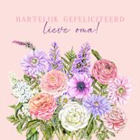 Verjaardagskaart voor oma bloemen boeket | Kaartje2go
