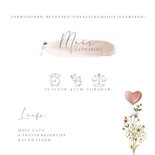 Vierkant geboortekaartje derde kindje meisje | Kaartje2go