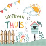 Vrolijke Welkom Thuis kaart met beterschapswens | Kaartje2go