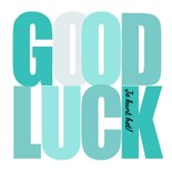 Woorden Good Luck Groen - Wenskaarten | Kaartje2go