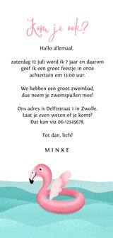 uitnodiging kinderfeestje zwemfeest zwemdiploma | Kaartje2go