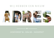 Adreswijziging met letters'adres' met eigen | Kaartje2go