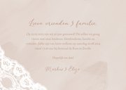 Beige jubileum uitnodiging met wit kant | Kaartje2go