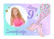 Kinderfeestje uitnodiging zeemeermin | Kaartje2go