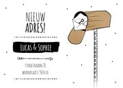 Verhuiskaart voor adreswijziging met brievenbus | Kaartje2go