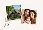 Verhuiskaartje lijntekening handen sleutels | Kaartje2go