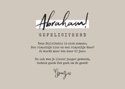 Verjaardagskaart abraham 50 jaar vintage foto | Kaartje2go