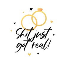 Felicitatiekaart trouwdag » Voor het pasgetrouwde stel!