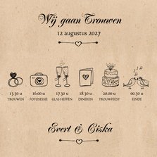 Trouwkaart met programma maken | Kaartje2go