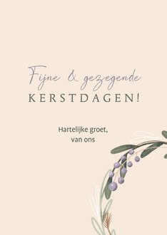 Christelijke kerstkaart met krans kaars en | Kaartje2go