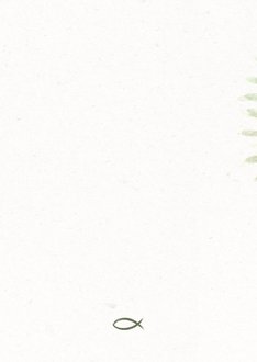 Christelijke rouwkaart met botanische bladeren | Kaartje2go