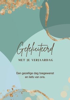 Felicitatie kaart verjaardag rond abstract | Kaartje2go
