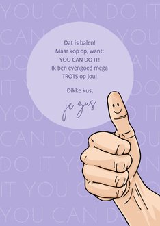 Gezakt duim omlaag - Geslaagd kaarten | Kaartje2go