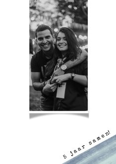 Jubileumkaart modern, 5 jaar samen eenvoudig | Kaartje2go