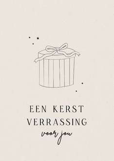 Kerstkaart baby op komst verrassing cadeau | Kaartje2go