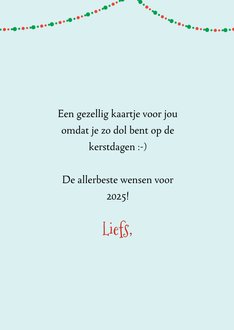 Kerstkaart humor chagrijnige kat in hele foute | Kaartje2go