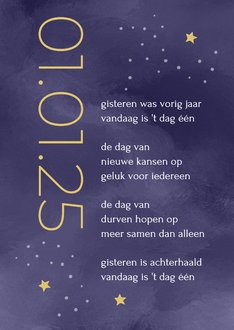 Nieuwjaar Vandaag is het dag één | Kaartje2go