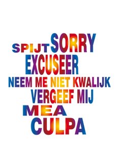Sorry het spijt me - Wenskaarten | Kaartje2go