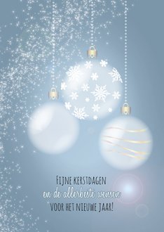 Sprankelende kerst blauw - Kerstkaarten | Kaartje2go