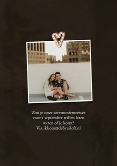 Trouwkaart uitnodiging we do letters met licht | Kaartje2go