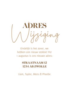 Verhuis fotokaart adreswijziging | Kaartje2go