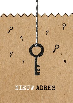 Verhuiskaart voor adreswijziging kraft look | Kaartje2go