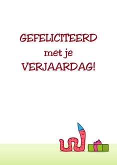 Verjaardagskaart'Happy Birdday' roltoeter | Kaartje2go