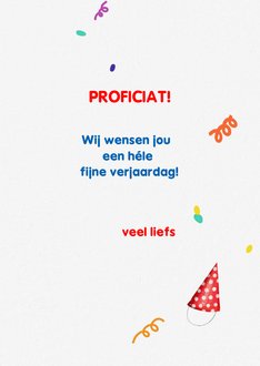 Verjaardagskaart hond met ballonnen | Kaartje2go