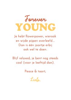 Verjaardagskaart humor vrouw hippie birthday | Kaartje2go