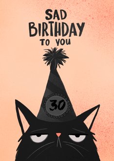 Verjaardagskaart sad birthday | Kaartje2go