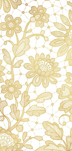 Menukaart trouwen vintage kant goud bloemen | Kaartje2go