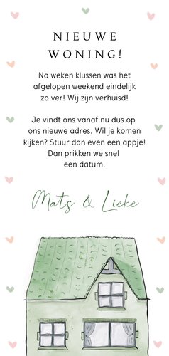 Verhuisbericht voor nieuwe woning | Kaartje2go