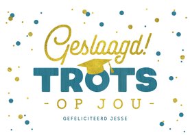 Geslaagd? Gefeliciteerd! - felicitatiekaarten | Kaartje2go