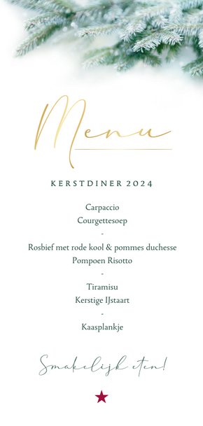 Menukaart kerst maken | Persoonlijk & snel online