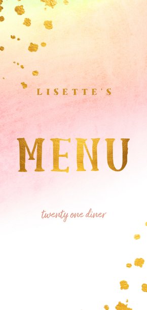 Menukaart maken | Kaartje2go