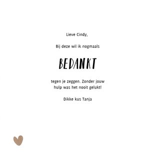 Bedankkaart"Thanks" grid - Bedankkaartjes | Kaartje2go