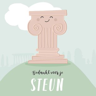 Bedankt voor je steun. Kaart met getekende | Kaartje2go