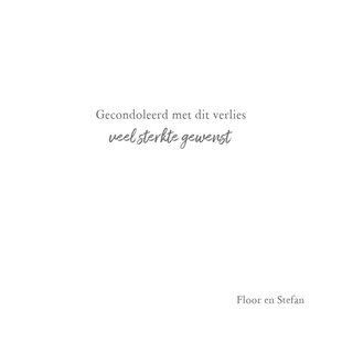 Condoleance- gedicht met bloemen | Kaartje2go