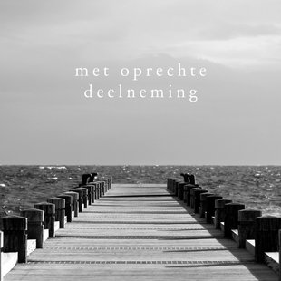 Condoleancekaartje foto steiger in zwart-wit | Kaartje2go