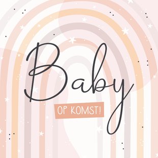 Felicitatie baby op komst met regenboog en | Kaartje2go