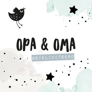 Felicitatiekaart kleinkind'opa& oma | Kaartje2go