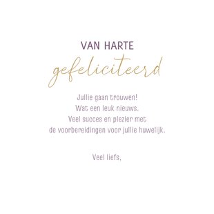 Felicitatiekaart verloofd- Bloemen met kader in | Kaartje2go